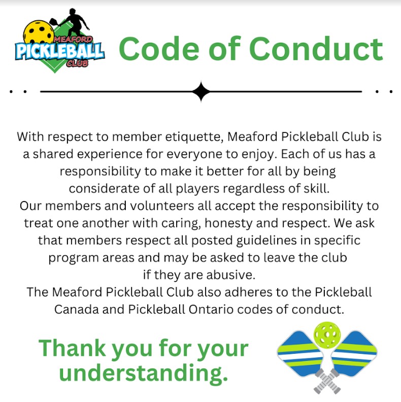 MPC Code of Conduct – Meaford Pickleball Club